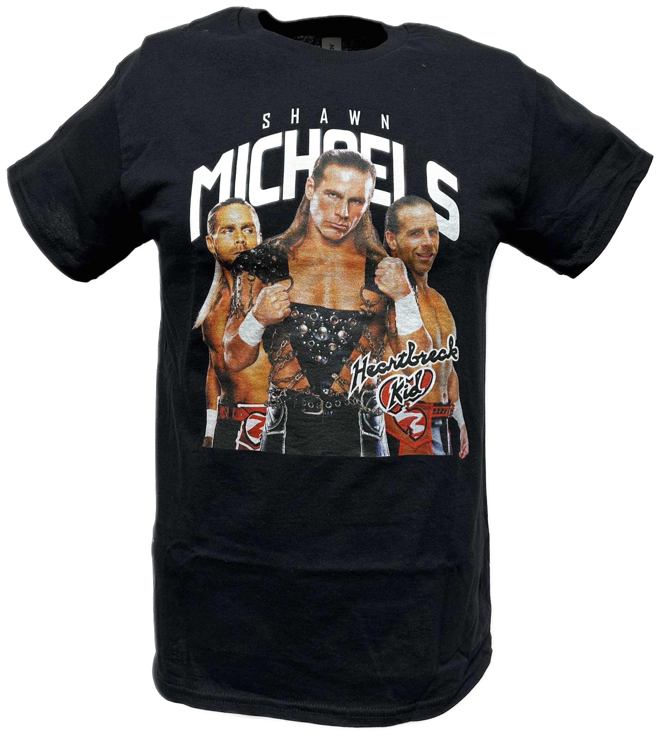 Shawn Michaels Heartbreak Kid Three Pose Mens Black T-shirt - Walmart.com