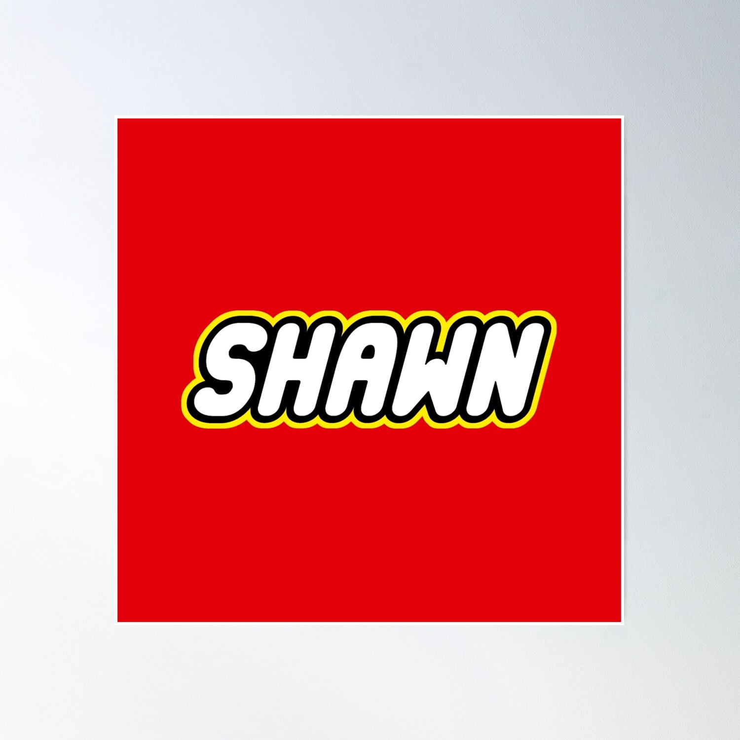 Shawn Trending Bricks Birthday Plastic Blocks For Shawn Poster Wall Art ...