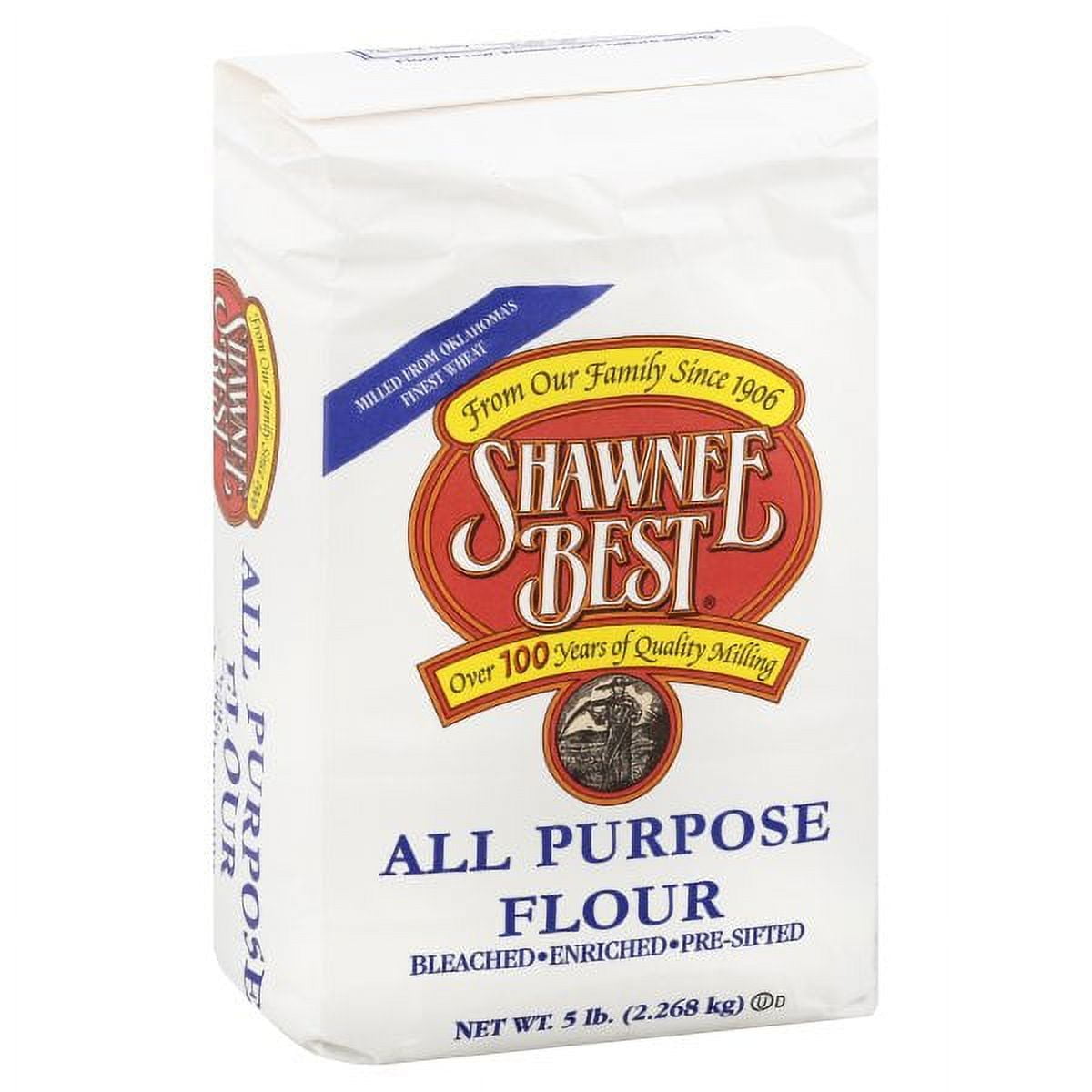 Shawnee Best All Purpose Bleached, Enriched, Pre-Sifted Flour, 5 lb Bag ...