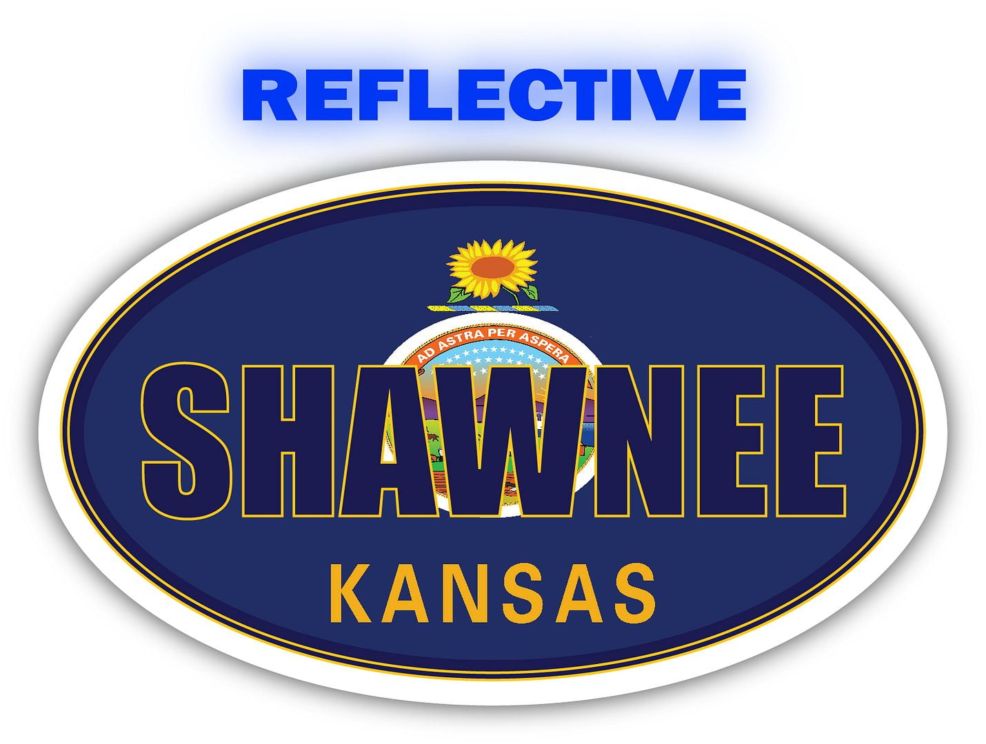 Shawnee City Kansas State Flag | KS Flag Johnson County Oval State ...
