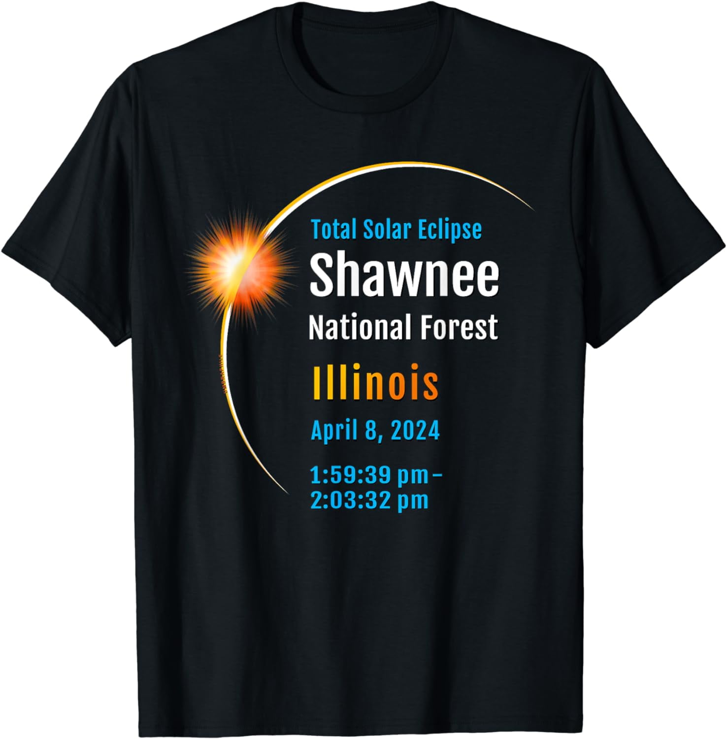 Shawnee National Forest IL Total Solar Eclipse 2024 :: 1 :: T-Shirt ...