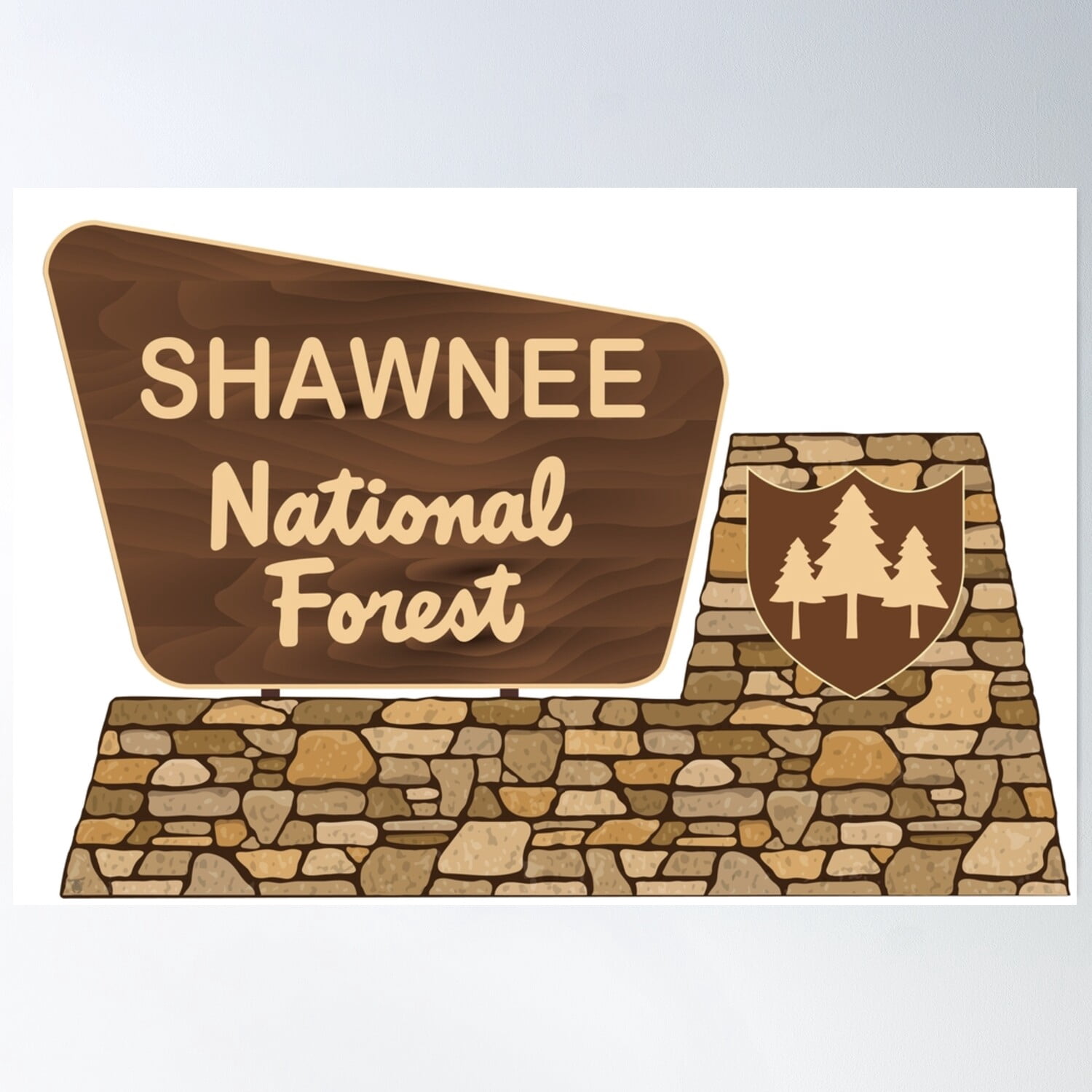 Shawnee National Forest (Mm) Poster Wall Art, Modern Wall Decor, 16x24 ...