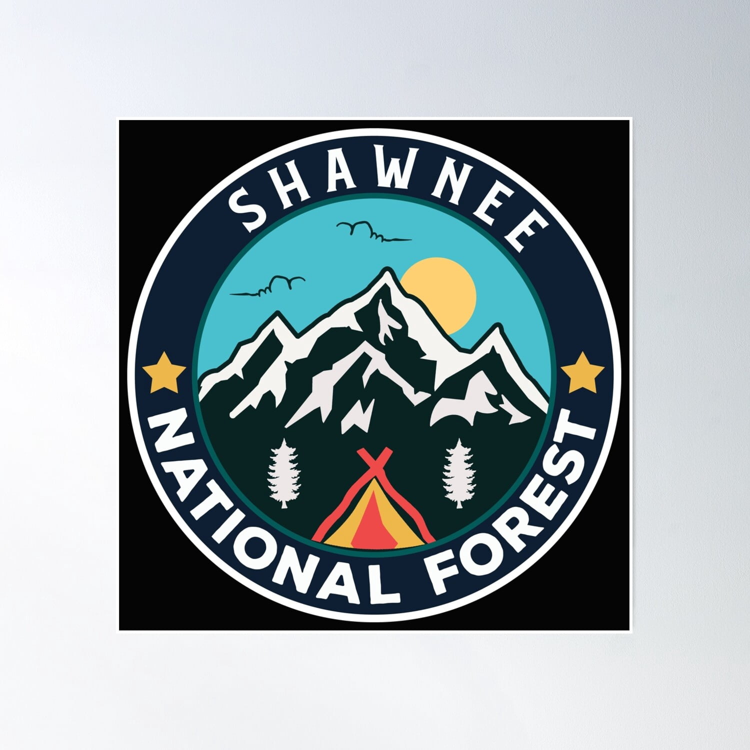Shawnee National Forest Poster Wall Art, Modern Wall Decor, 16x16 ...