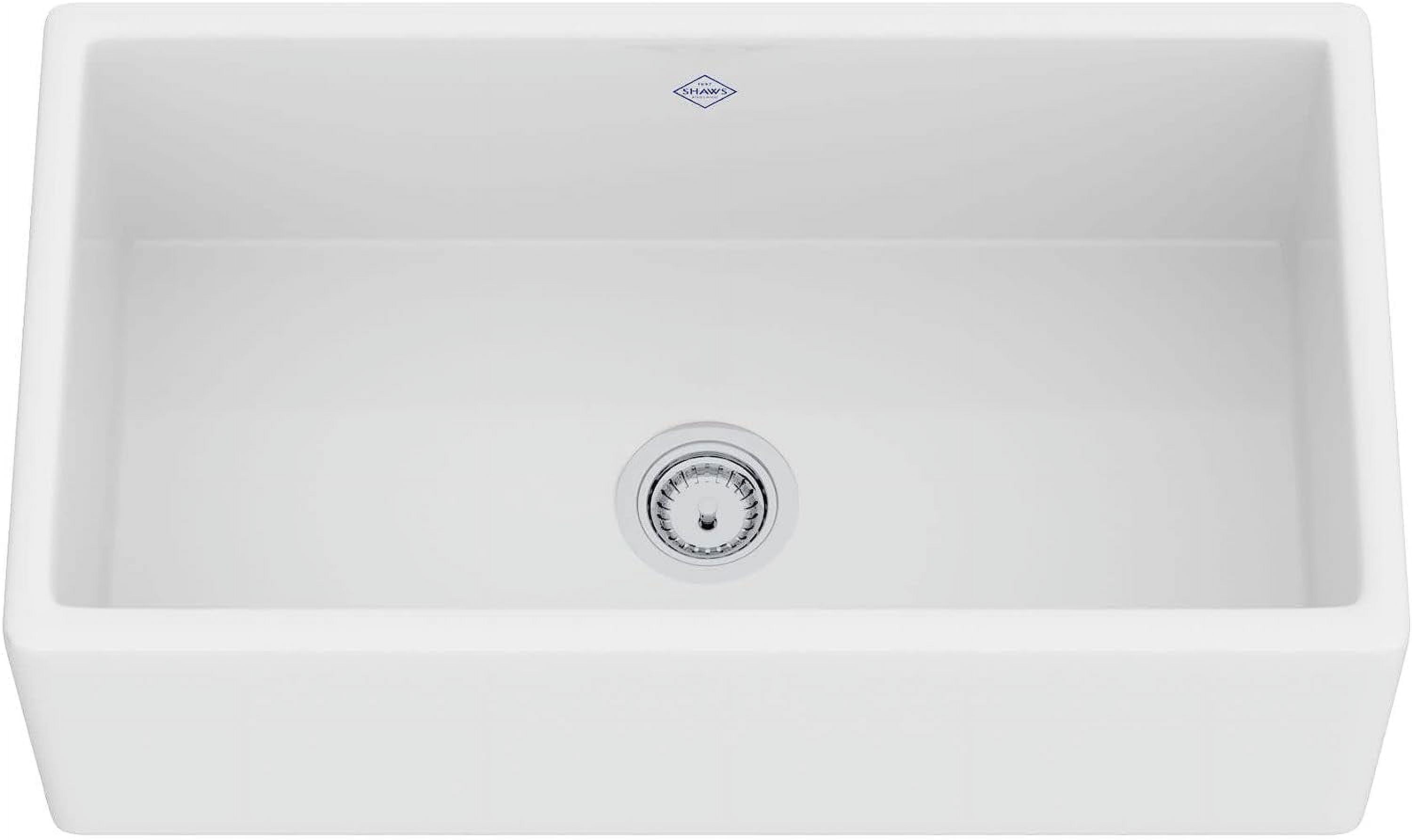 Shaws Ms3318 Shaker 33" Farmhouse Single Basin Fireclay Kitchen Sink ...