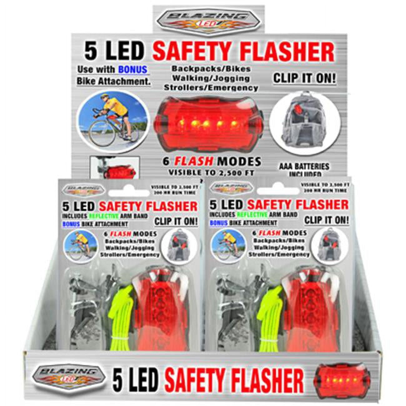 Shawshank LEDz 900257 5 LED Safety Flasher - Bulk Pack Of 18 Sets ...