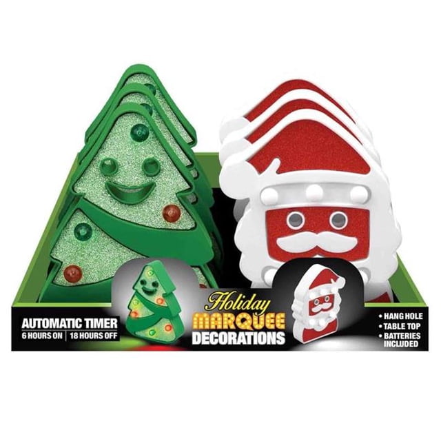 Shawshank LEDz 9095880 LED Assorted Color Christmas Tree or Santa ...