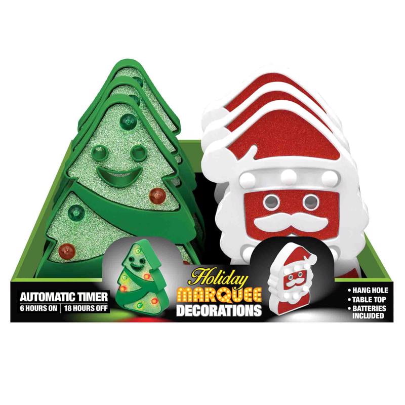 Shawshank LEDz Santa/Tree LED Marquee 1 pk - Walmart.com