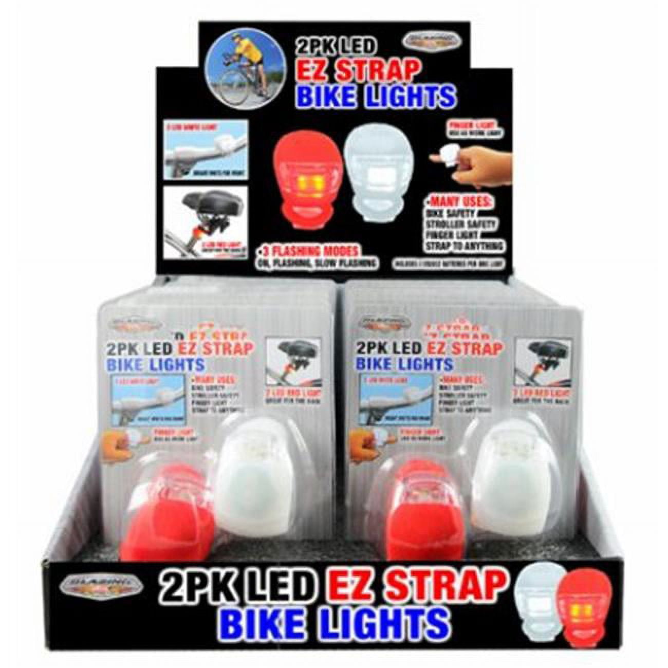 Shawshank Ledz 238205 LED EZ Strap Bike Lights, Pack of 2 - Walmart.com