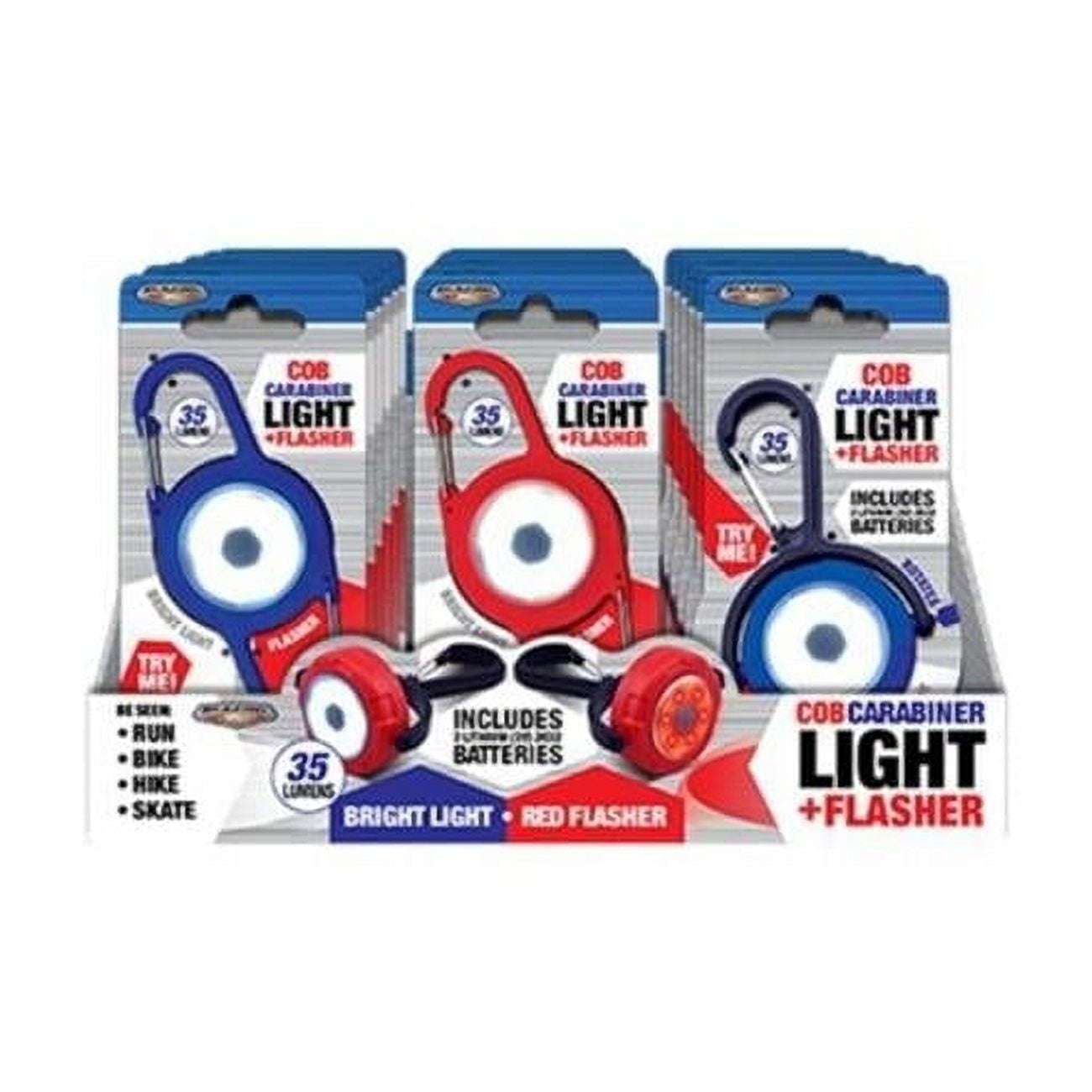 Shawshank Ledz 262019 35 Lumen COB Carabiner Light & Flasher - Walmart.com
