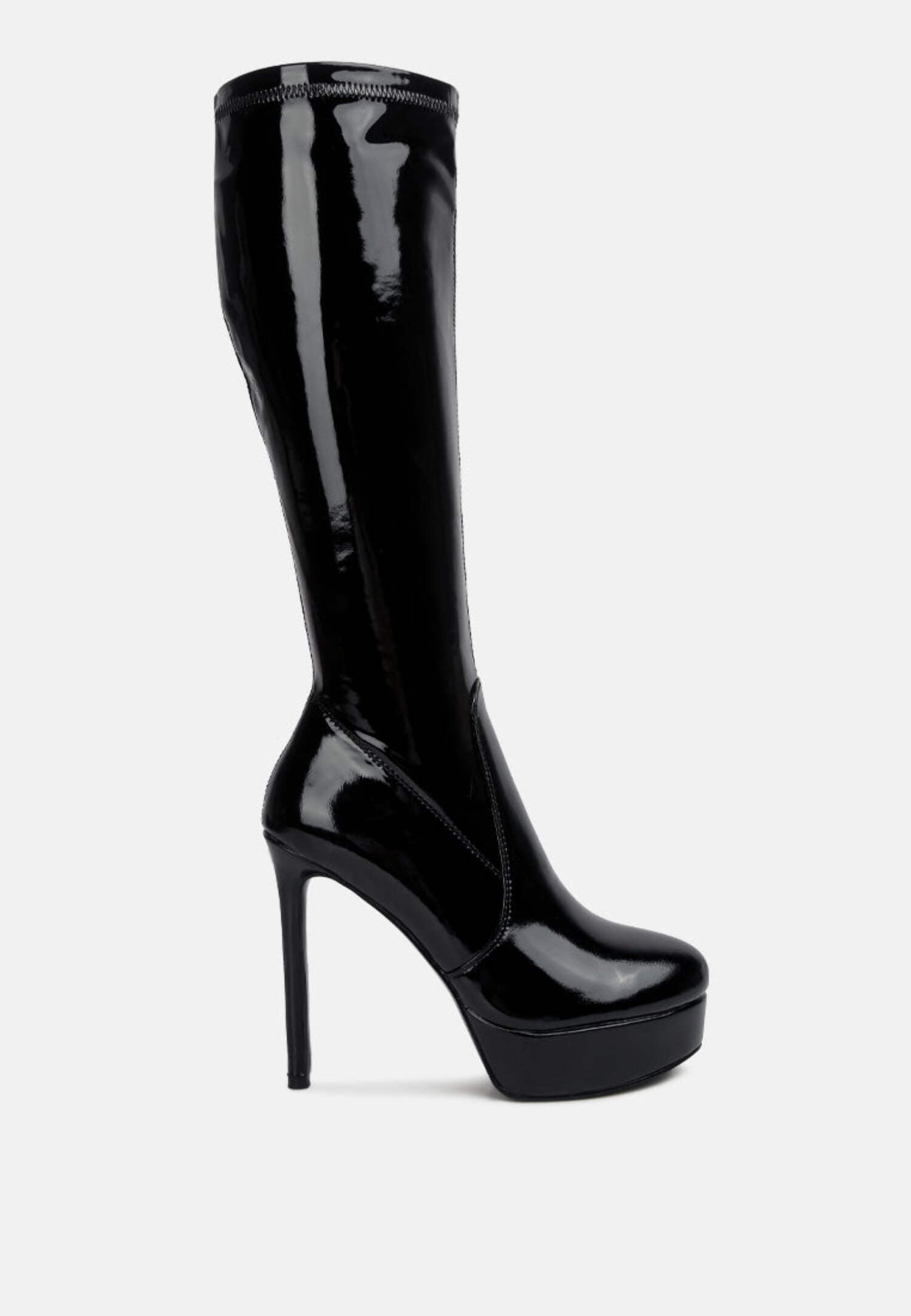 Shawtie High Heel Stretch Patent Calf Boots - Walmart.com