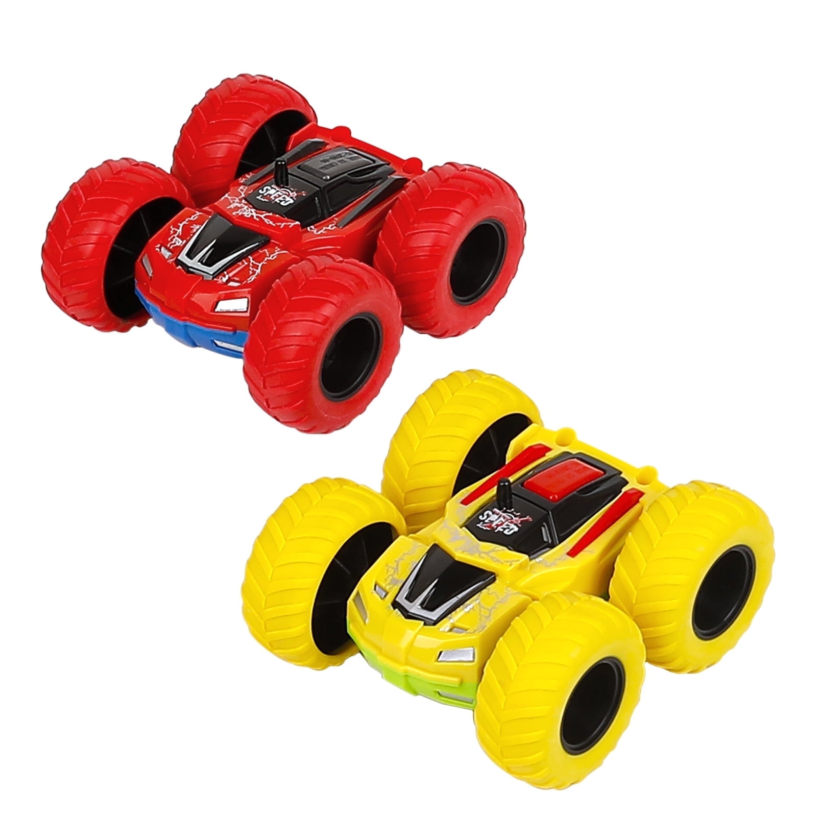Shayson Car Toys For Boys Aged 2 3 4+, 2 Pack Monster Truck Toys 360 ...