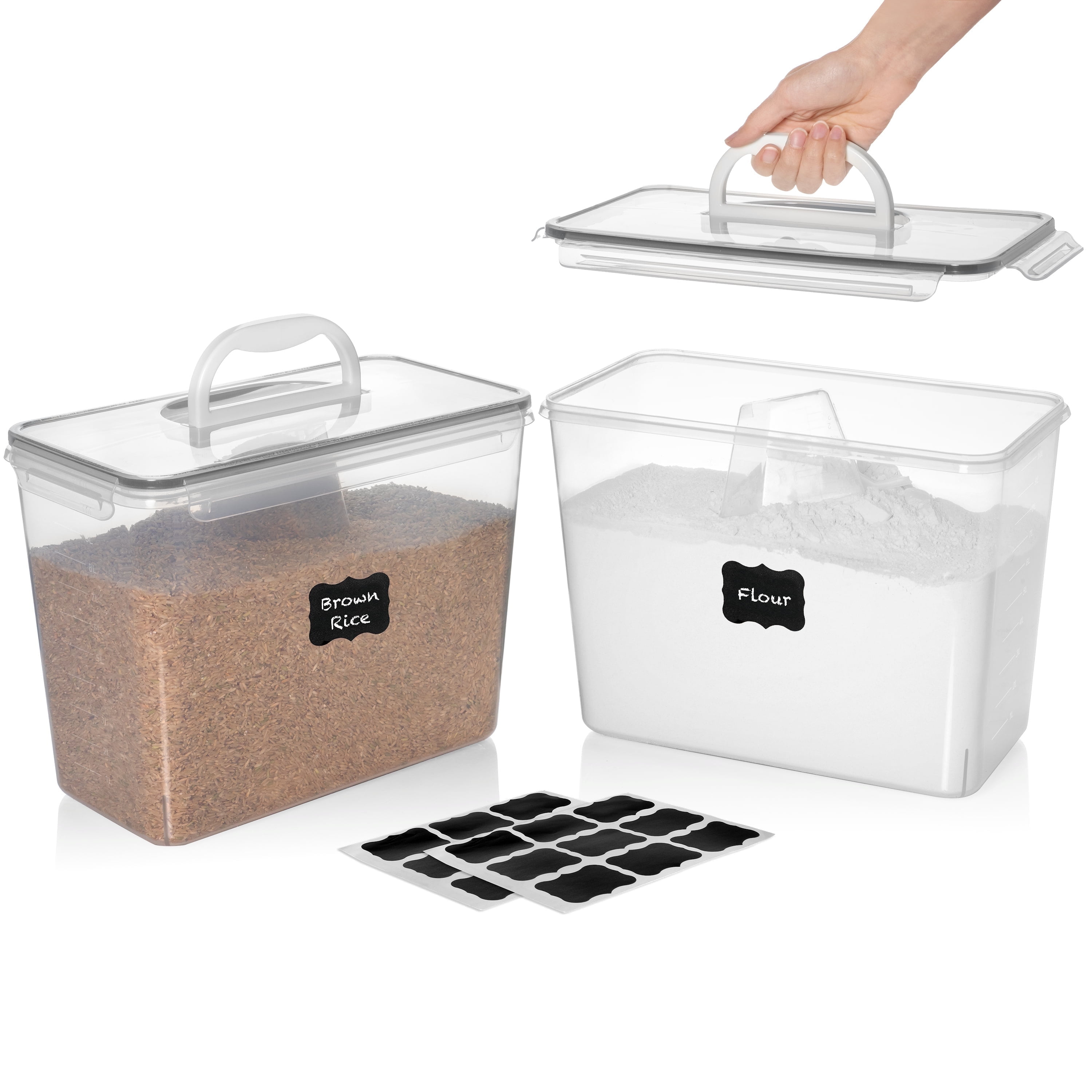 BPA-free Food Canisters Shazo 2-Piece Extra Large Food Storage ...