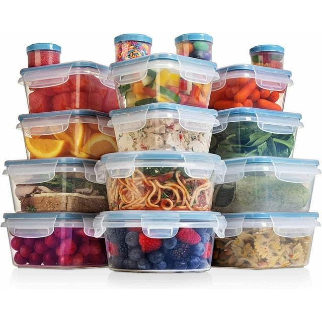Shazo 24PCS Food Storage Containers with Airtight Lids Plastic Leak ...