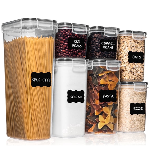 Shazo 7PC Food Storage Containers with Lids, Airtight Food Storage ...