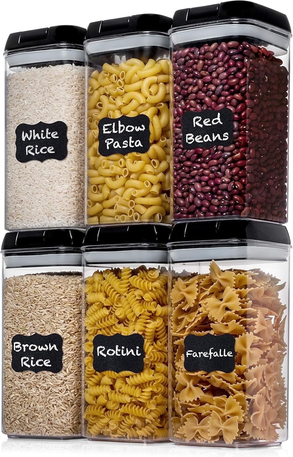 Shazo 6 PC Airtight Food Storage Containers 1.2L (40oz) with Lids ...