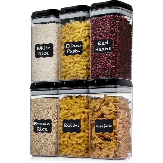 Shazo 6 PC Airtight Food Storage Containers 1.2L (40oz) with Lids ...