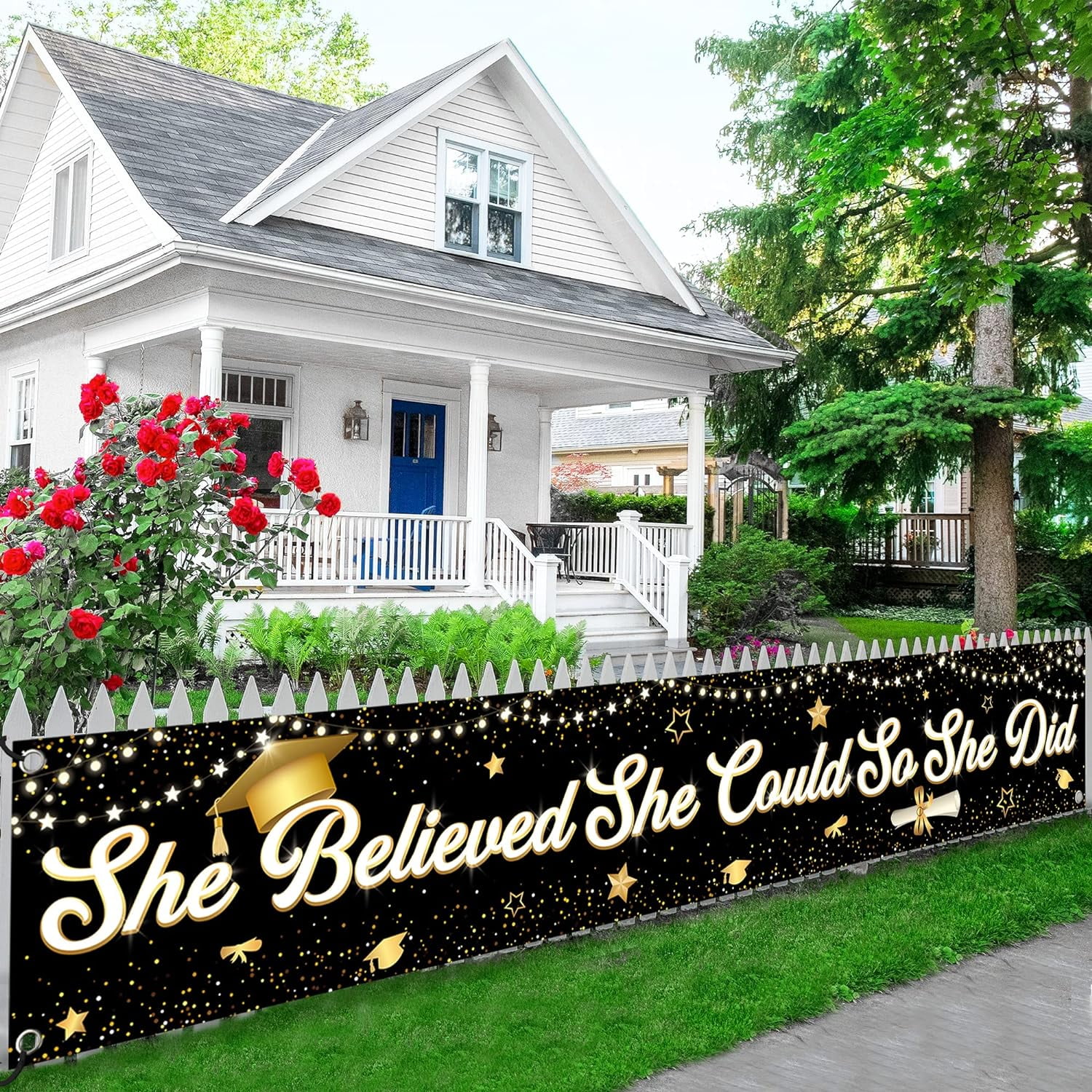 She Believed She Could So She Did Banner, Graduation Banner, 2024 ...