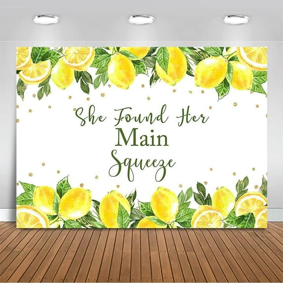 She Found Her Main Squeeze Backdrop Lemon Bridal Shower Lemonade ...