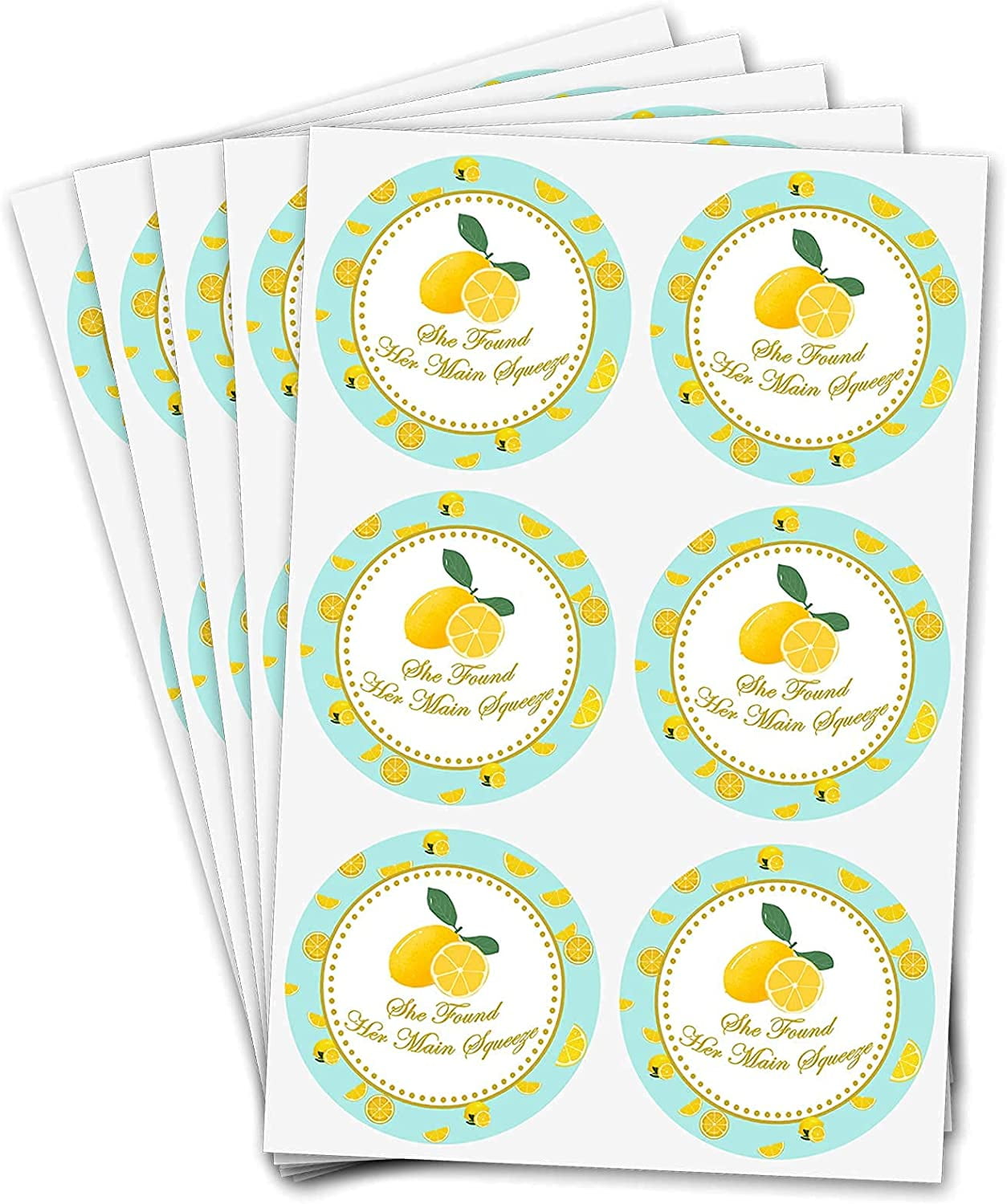 She Found Her Main Squeeze Sticker Lemon Bridal Shower Favor Labels ...