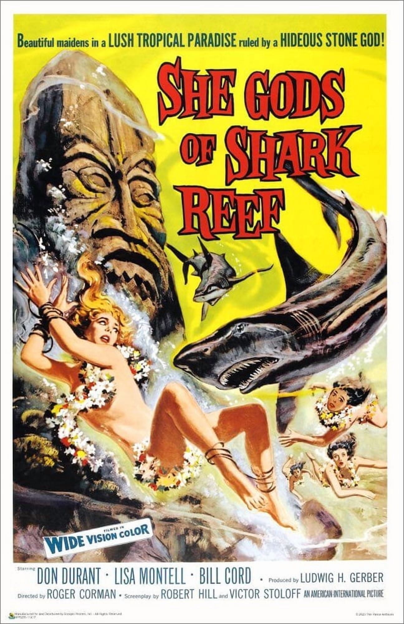 She Gods of Shark Reef Classic Movie Mini Poster 11" x 17" - Walmart.com