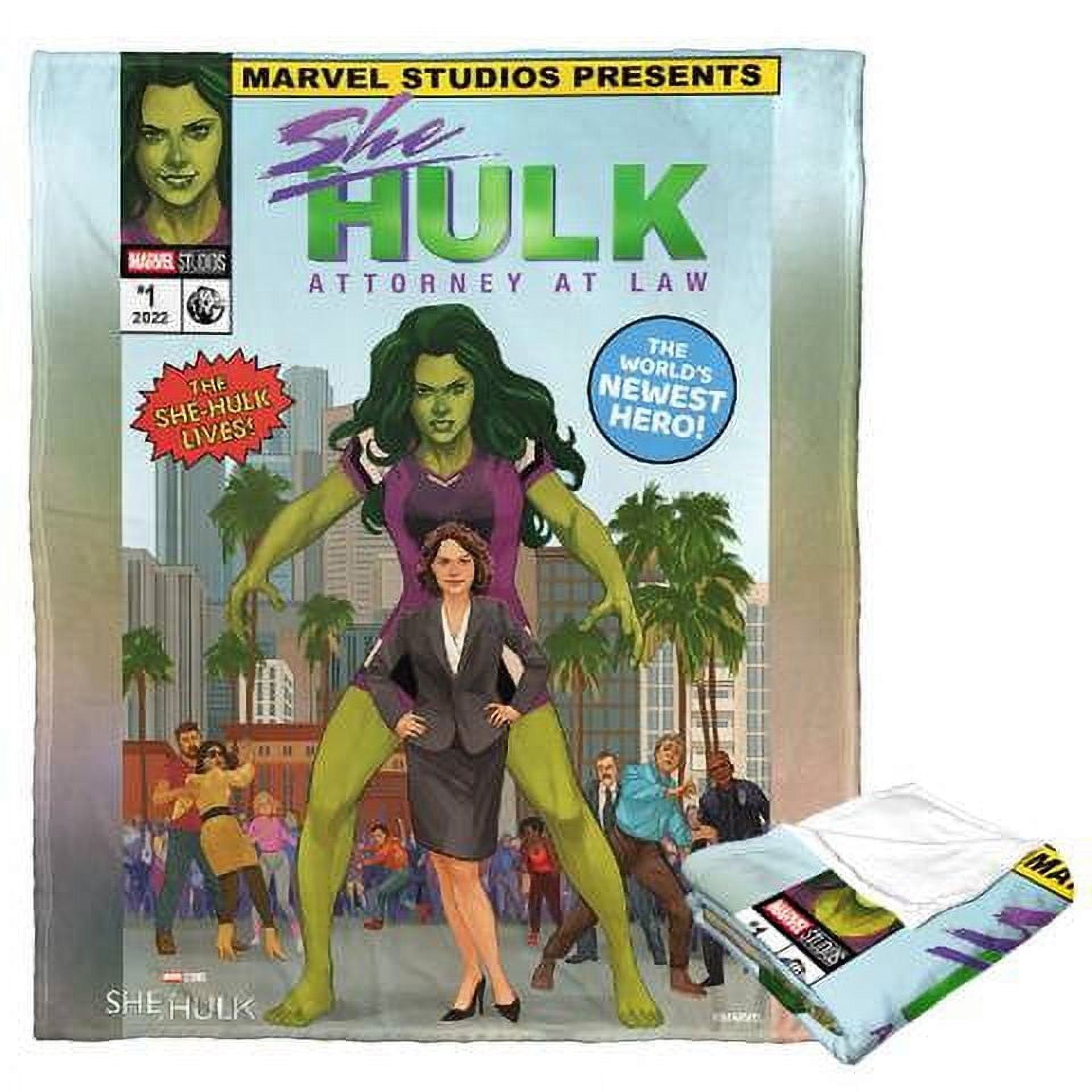 She-Hulk Comic Cover Marvel Kids Silk Touch Throw Blanket, 50 x 60 ...