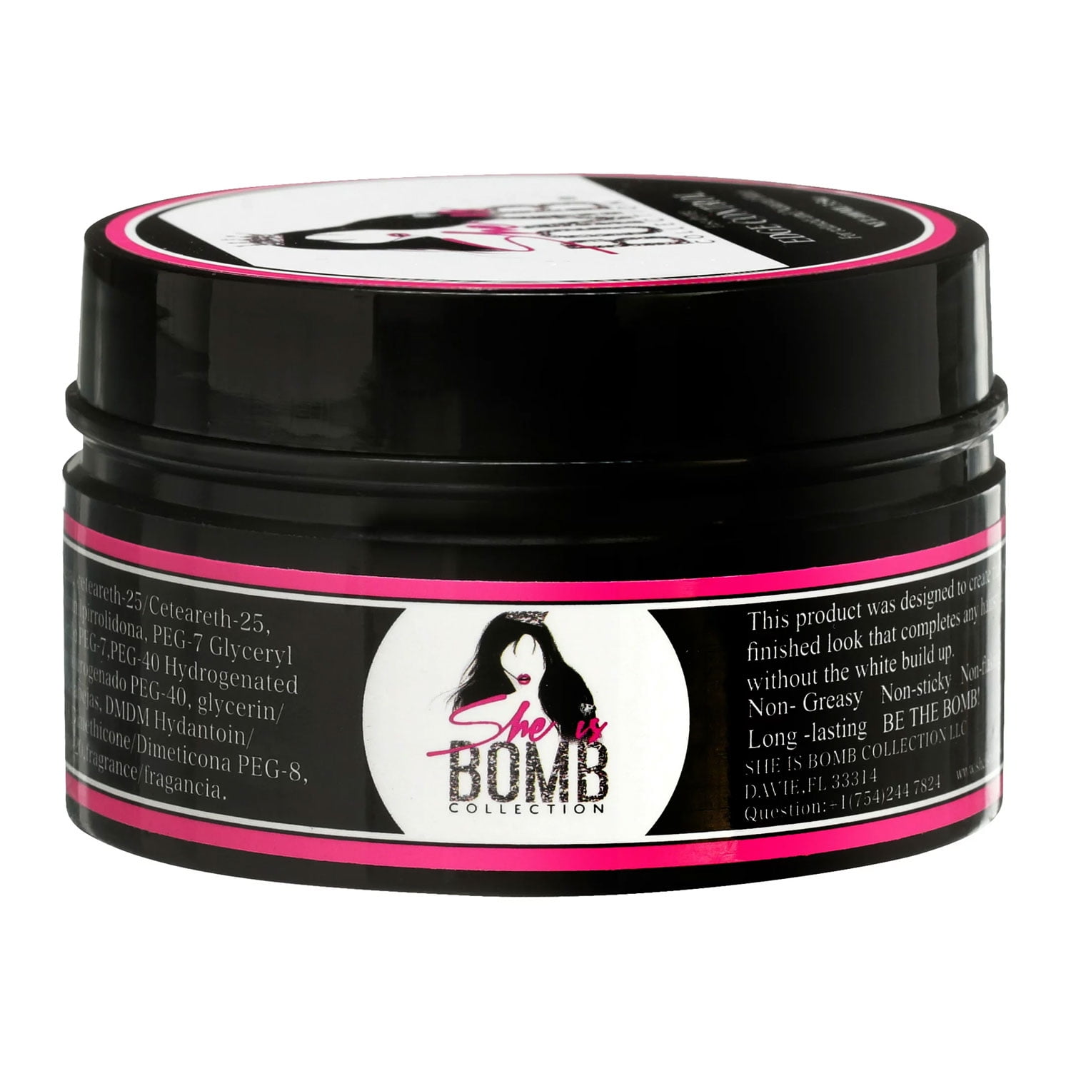 She Is Bomb Edge Control Relaxed and Natural Hair 3.5 Oz., Pack of 2 ...