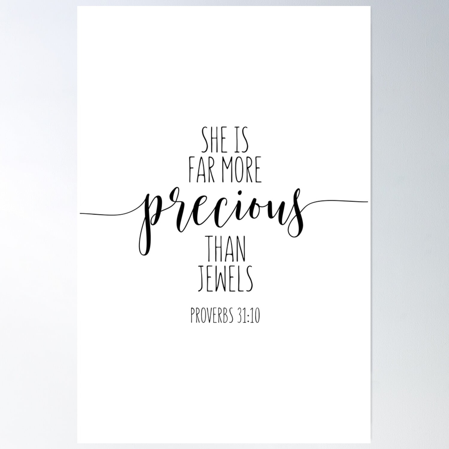She Is Far More Precious Than Jewels, Proverbs 31:10, Girls Room Decor ...