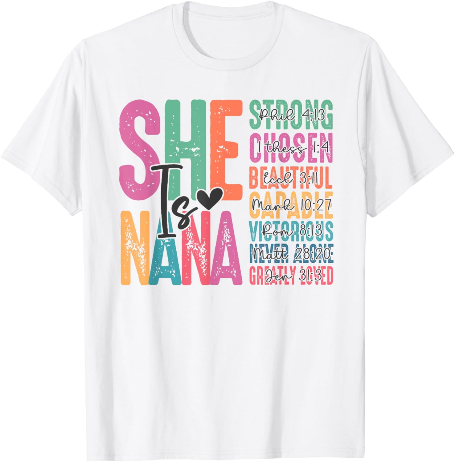 She Is Nana Christian Mothers Day Jesus Nana Religious Women T-Shirt ...