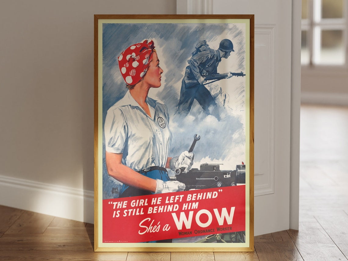 She'S A Wow!" Wwii Poster - Vintage Home Front Propaganda Art - World ...