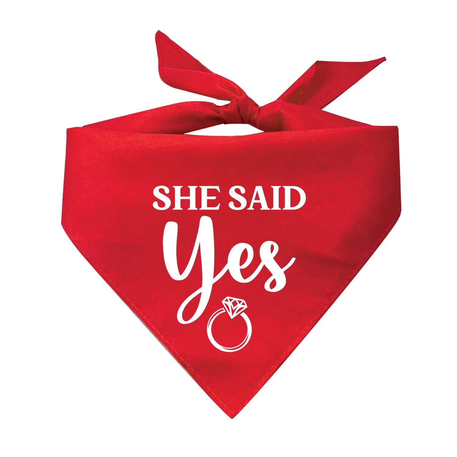 She Said Yes! Wedding Triangle Dog Bandana - Walmart.com
