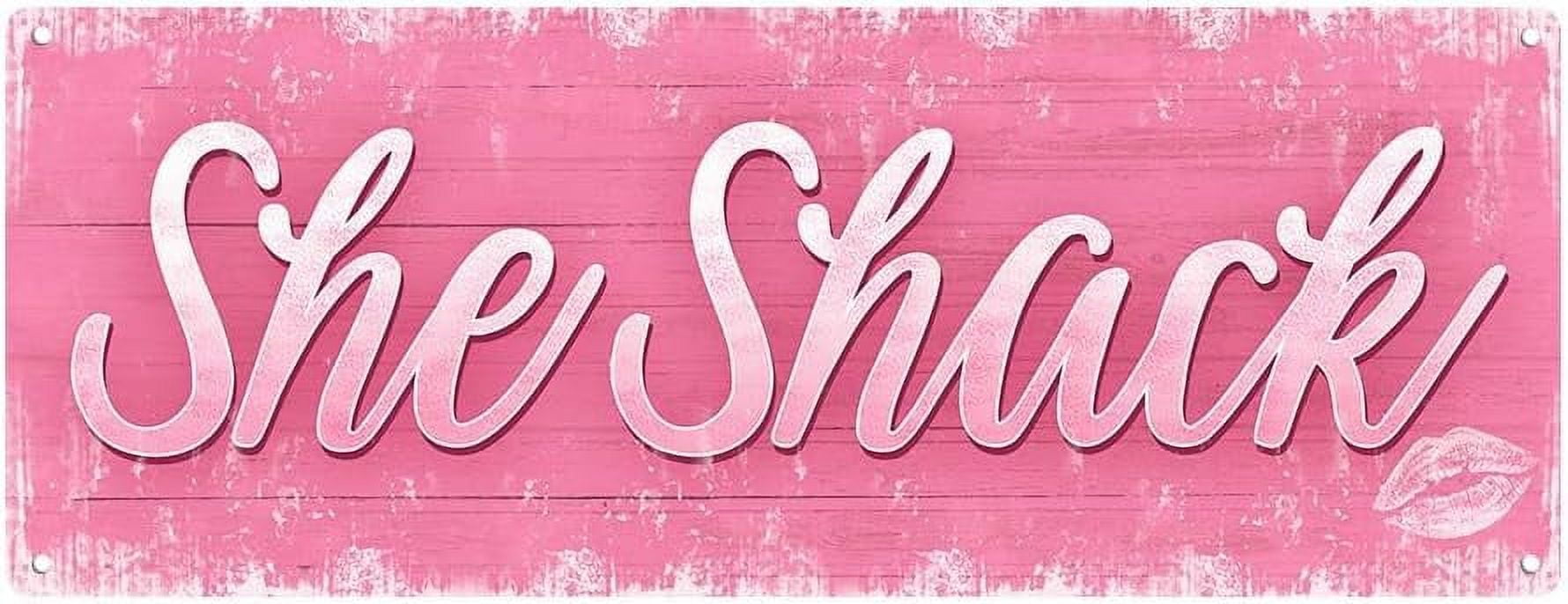 She Shack Metal Sign, 6”x16", Kiss, Lipstick, Woman Cave, She Shed ...