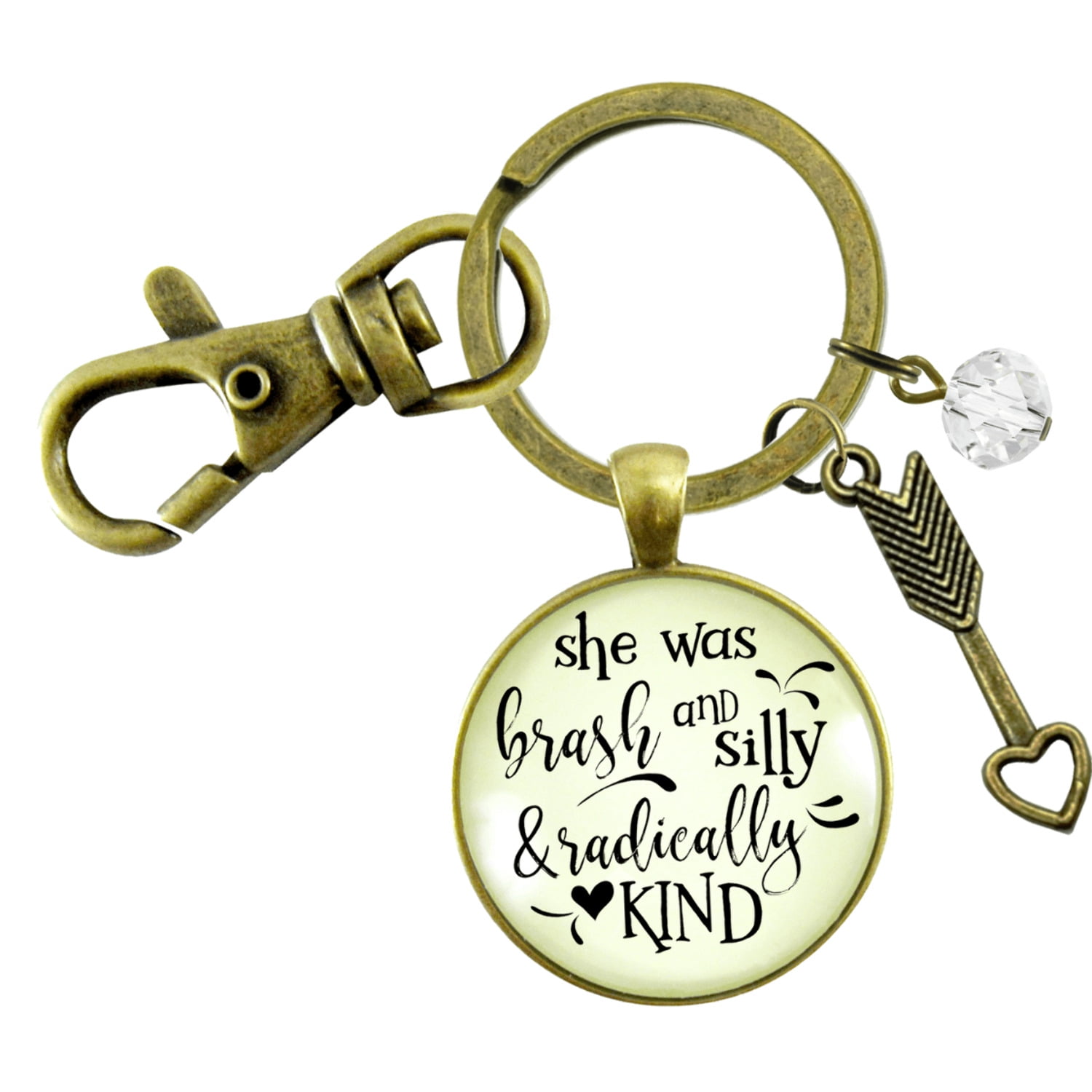 She Was Brash Silly And Radically Kind Gutsy Goodness Bronze Keychain ...
