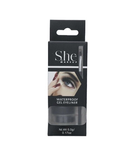 She makeup Cream Eyeliner Smooth Lines Smudge Water Proof with Brush ...
