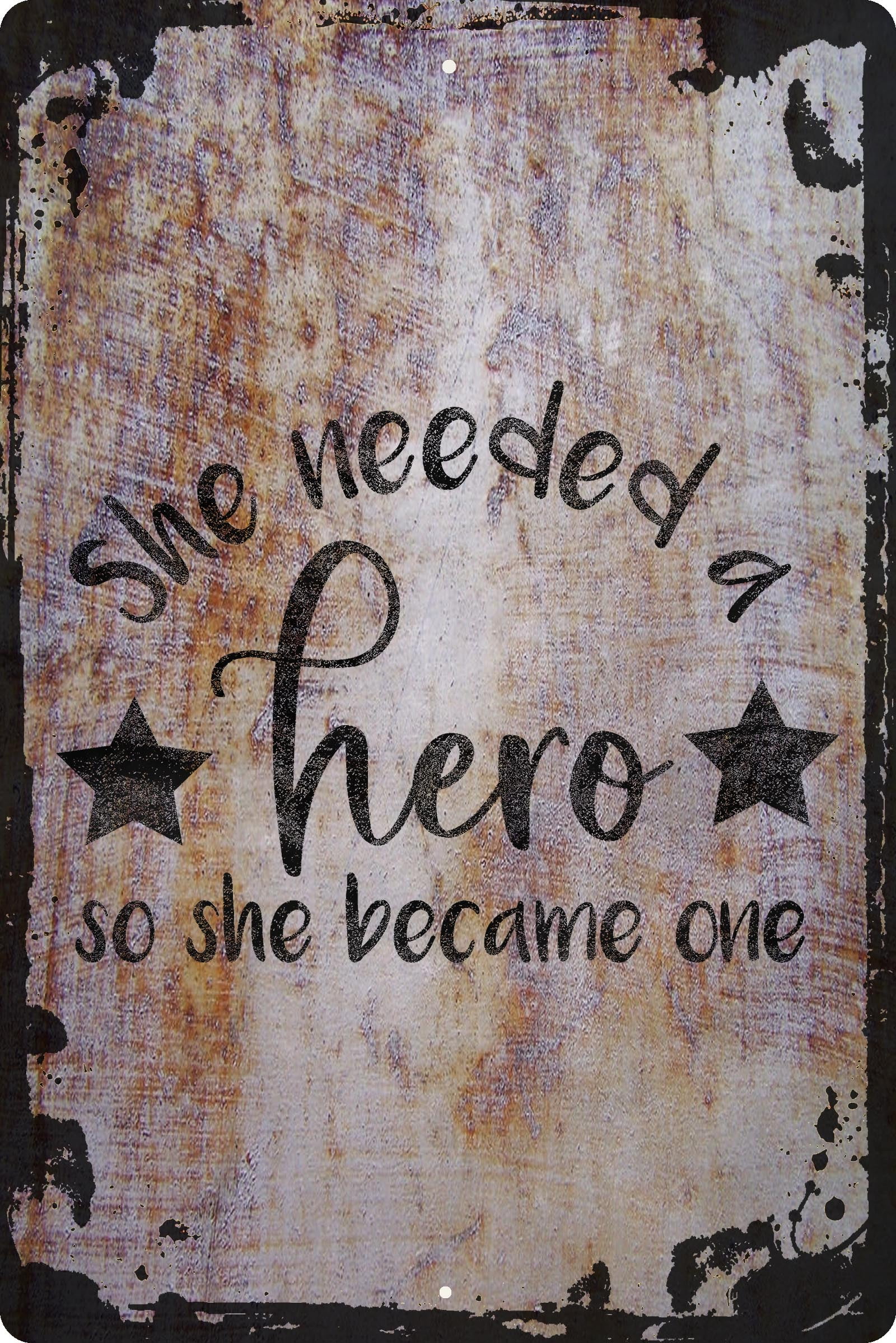 She needed a hero so she became one stars cursive strong women Beige ...