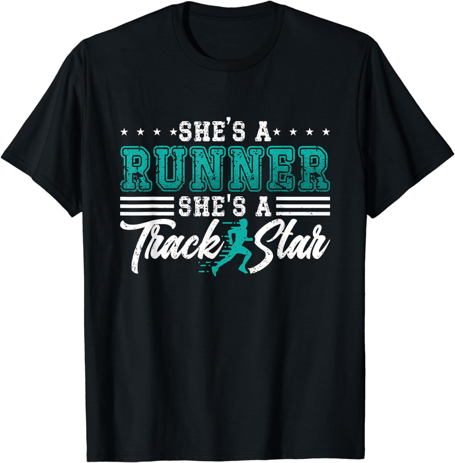 She's A Runner She's A Track Field Thrower Track And Field T-Shirt ...