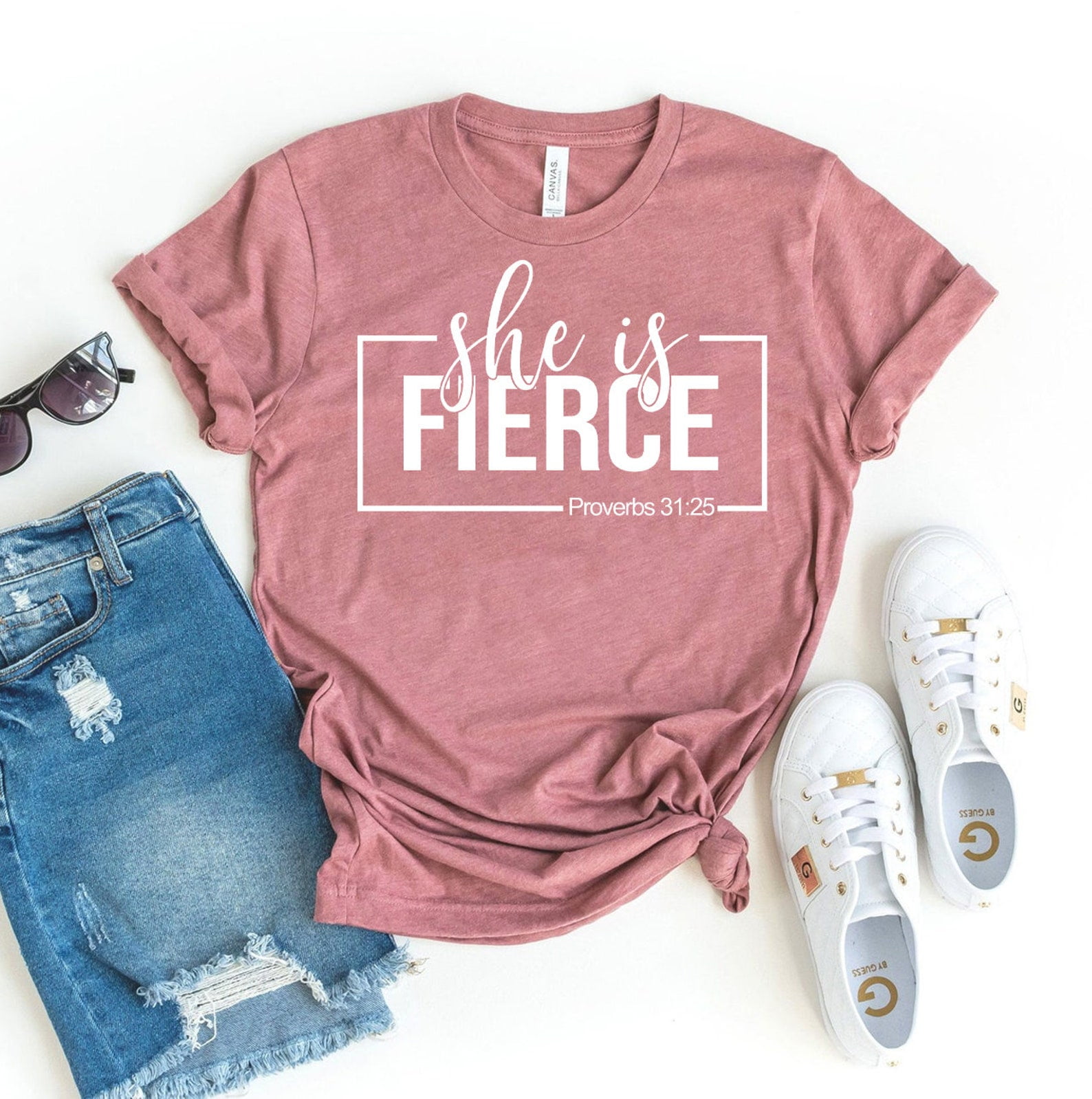 She İs Fierce T-shirt Inspirational Shirt Girl Power Tee Feminism Top ...