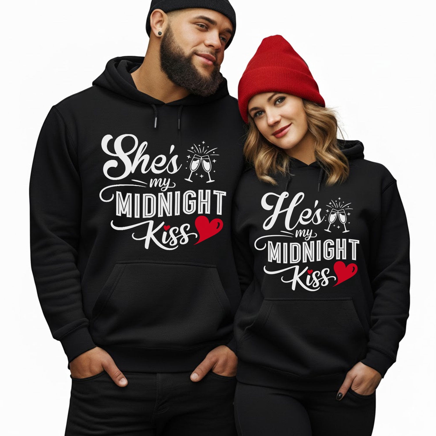 She’s My Midnight Kiss, He’s My Midnight Kiss Couple Matching Hoodie ...