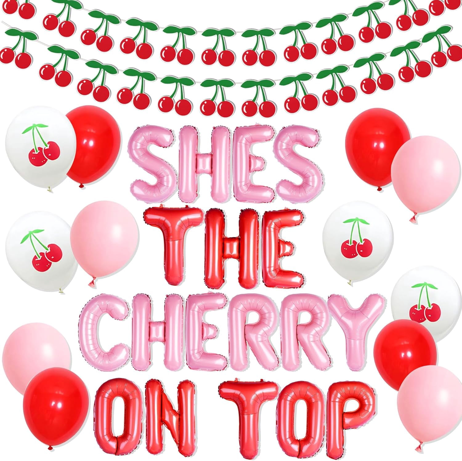 She's The Cherry on Top Baby Shower Balloons for Girl Cherry Theme ...