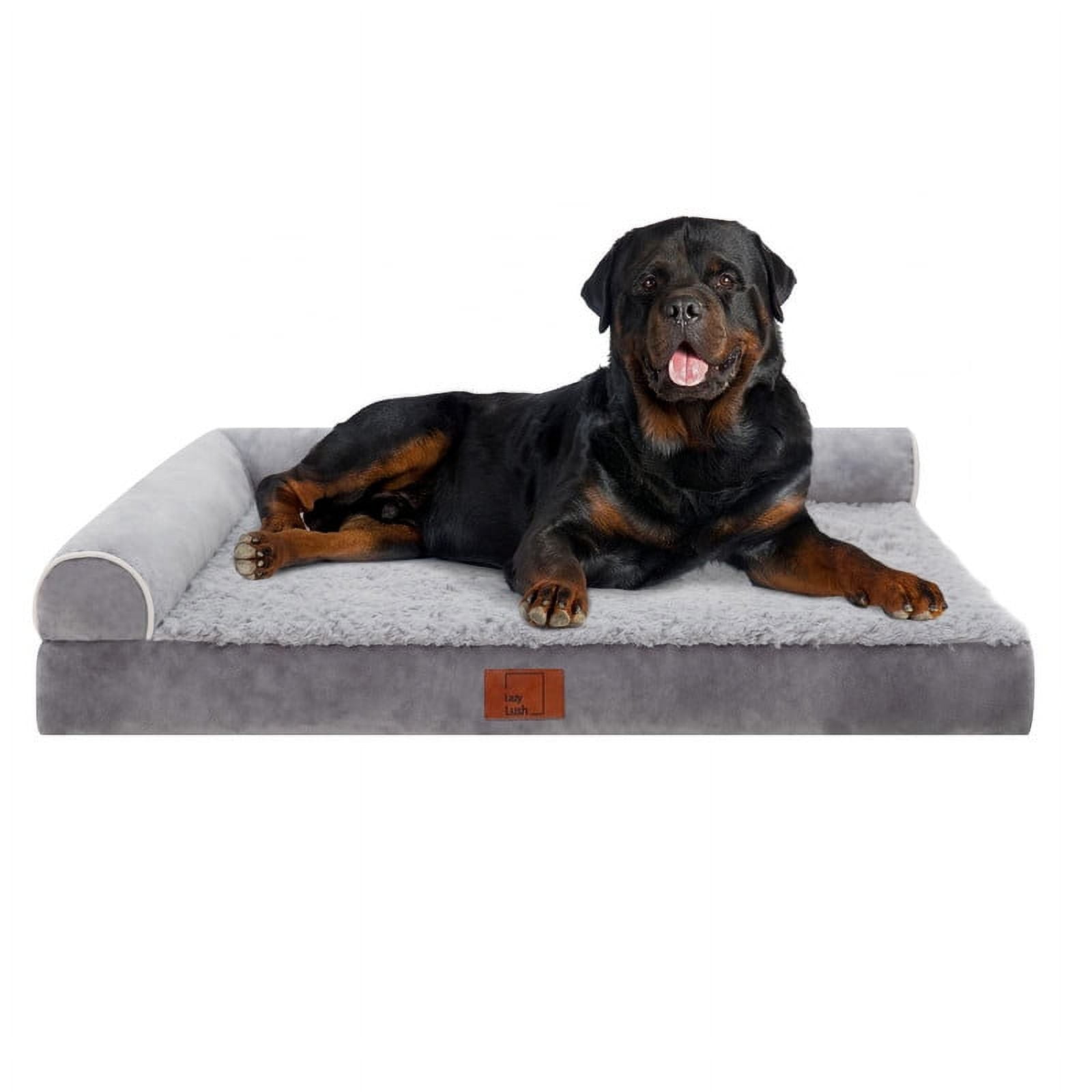 SheSpire Bolster Dog Bed for Extra Large Dogs, Memory Foam Orthopedic L ...