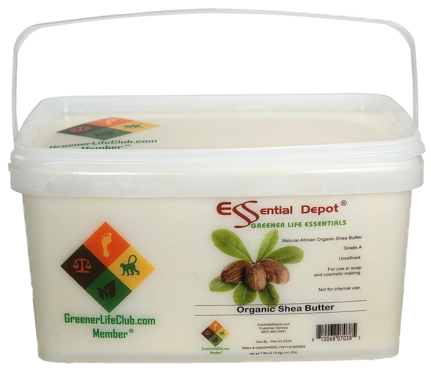 Shea Butter - Grade A - Organic Unrefined - 7 lbs - Greener Life Club ...