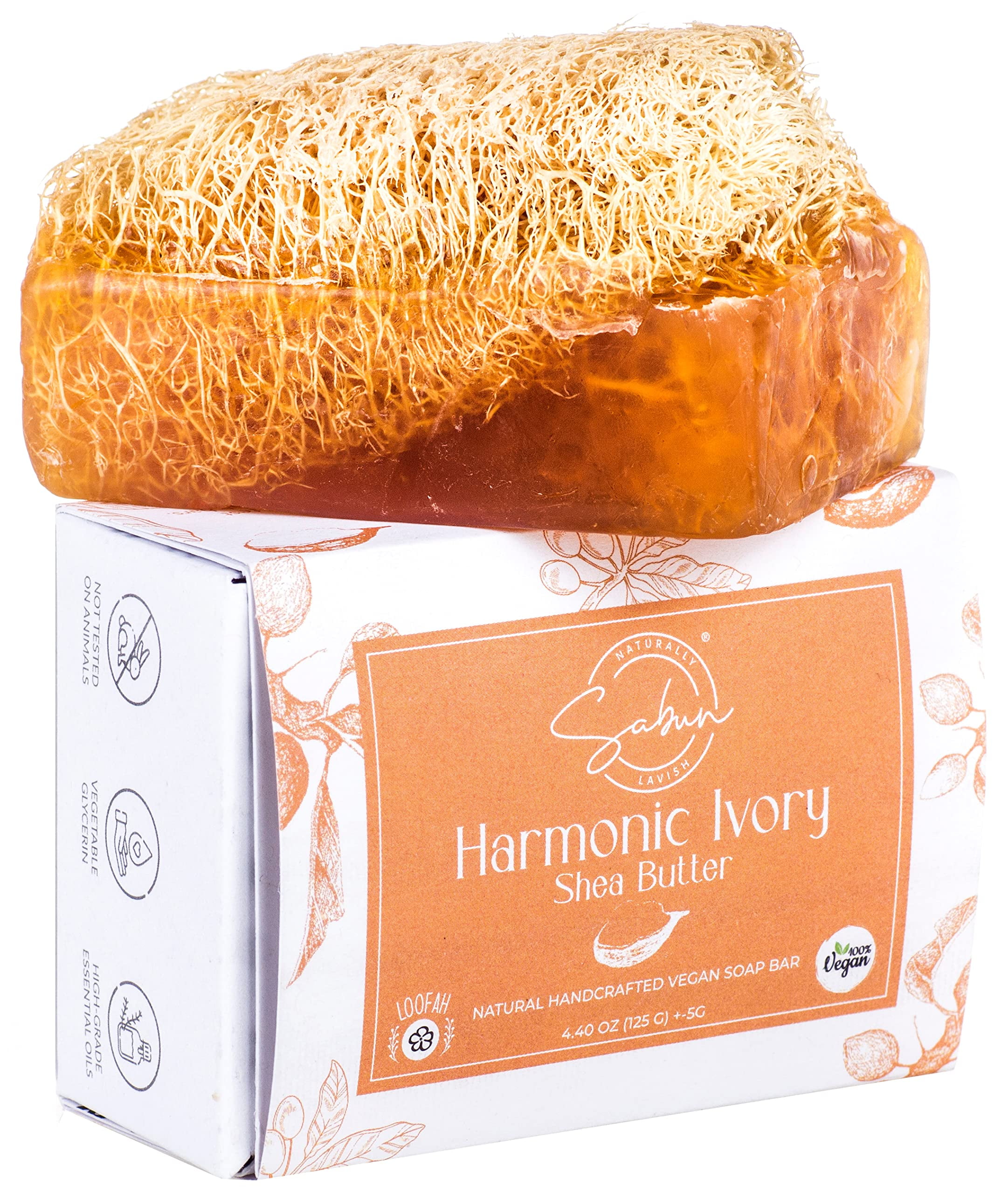 Shea Butter Moisturizer CCF19 - Natural Exfoliating Loofah Bar - Smells Like Light Nutty Cream ...