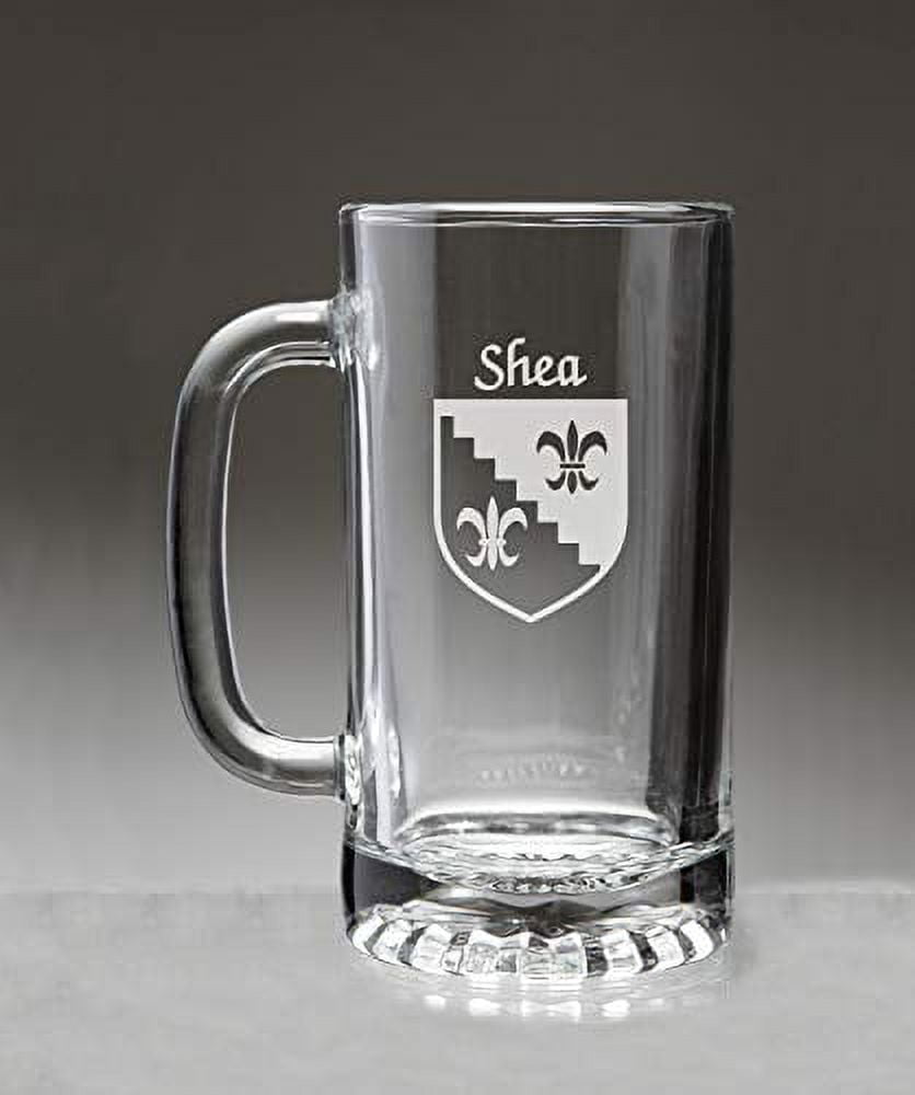 Shea Irish Coat of Arms Glass Beer Mug (Sand Etched) - Walmart.com