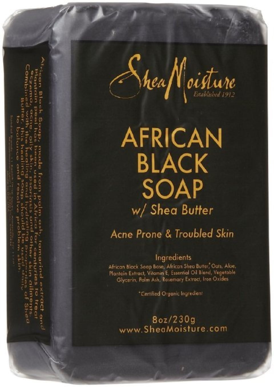 Shea Moisture African Black Soap 8 oz (Pack of 2) - Walmart.com