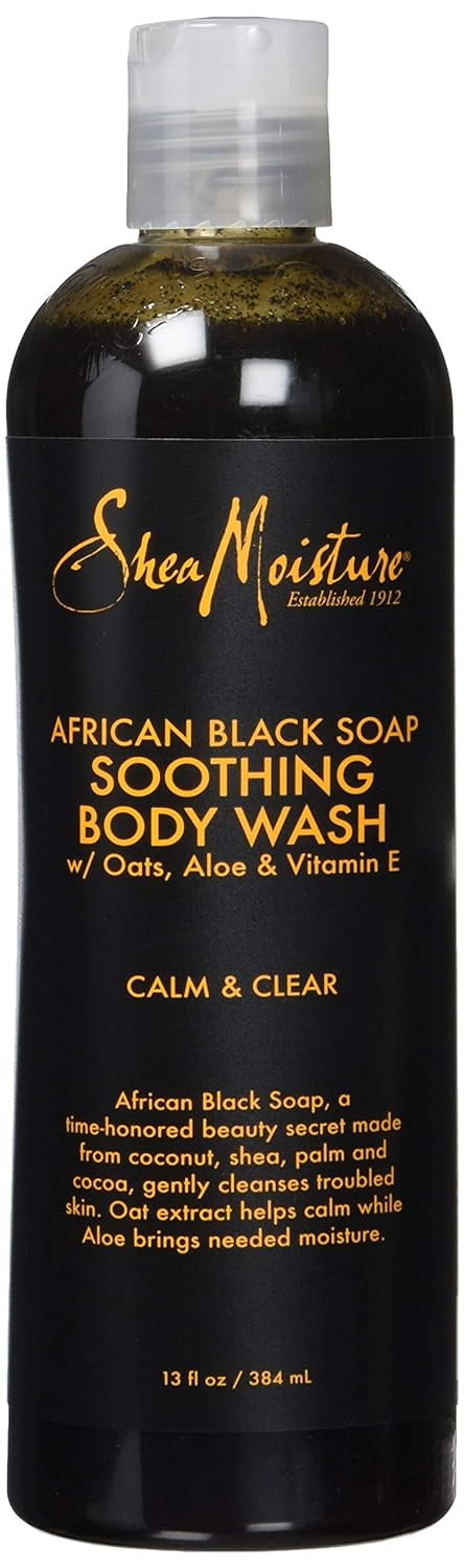 Shea Moisture African Black Soap Soothing Body Wash 13 Ounce