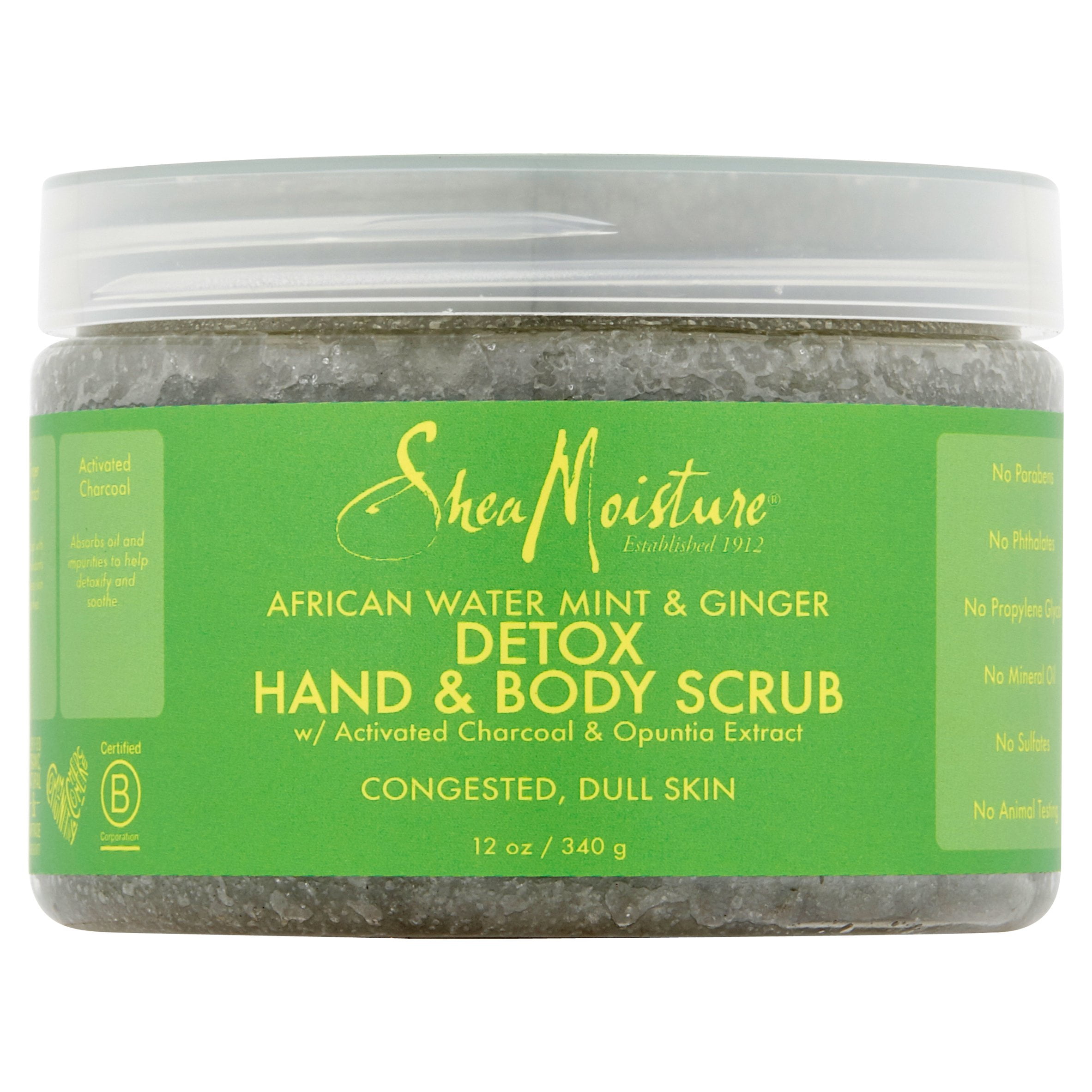 Shea Moisture African Water Mint & Ginger Detox Hand & Body Scrub, 12 ...