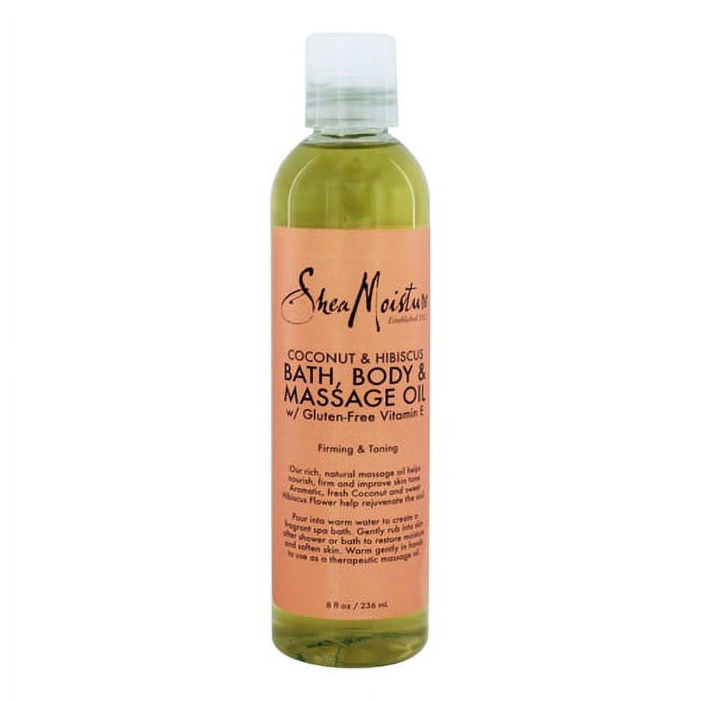 Shea Moisture Bath, Body And Massage Oil, With Coconut And Hibiscus - 8 ...