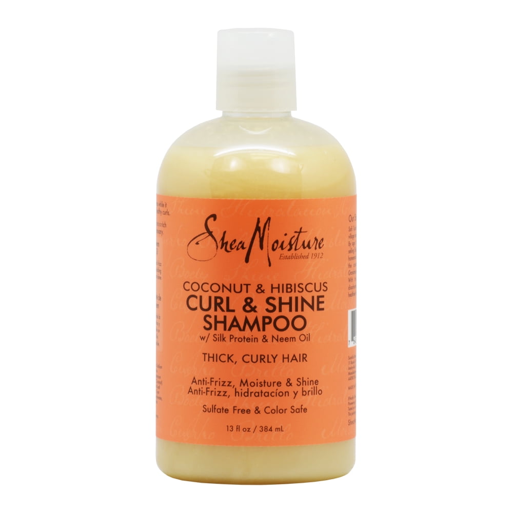 Shea Moisture Coconut & Hibiscus Curl & Shine Shampoo 13oz - Walmart.com
