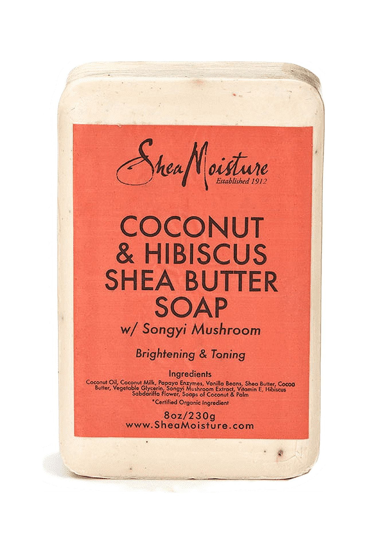 Shea Moisture Coconut & Hibiscus Shea Butter Soap 8 oz (Pack of 2 ...
