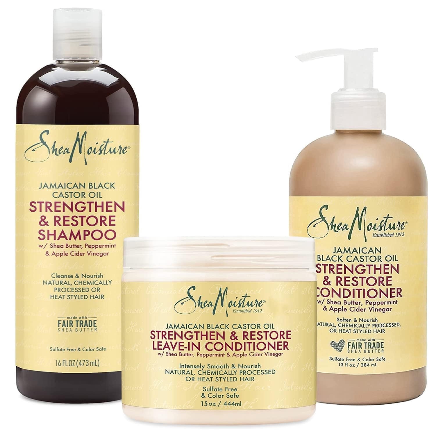 Shea Moisture Curly Hair Product Bundle Shampoo 16 Fl Oz, Conditioner ...