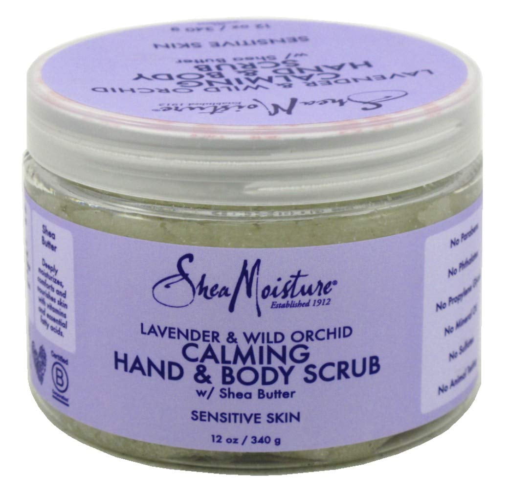Shea Moisture Lavender & Wild Orchid Hand & Body Scrub 12 Ounce (Pack ...